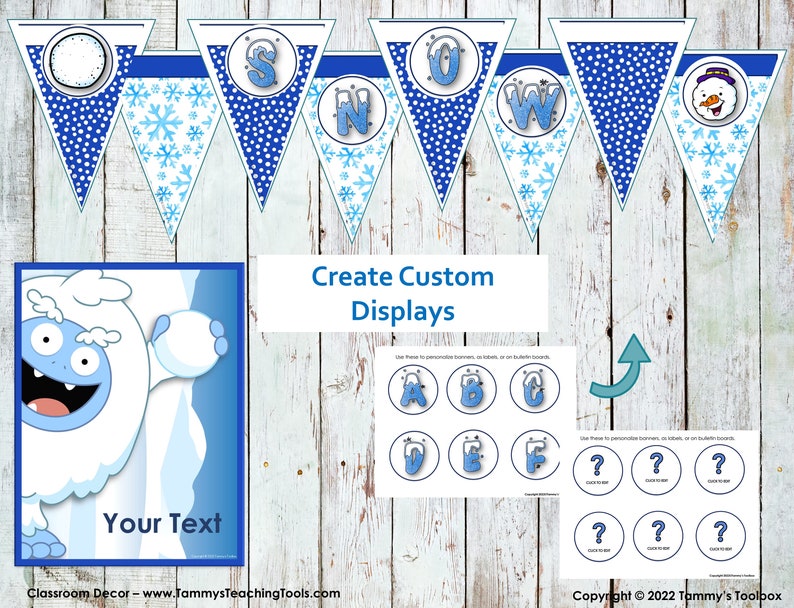 Winter Bulletin Board Kit With Writing Activities, Winter Snow ...