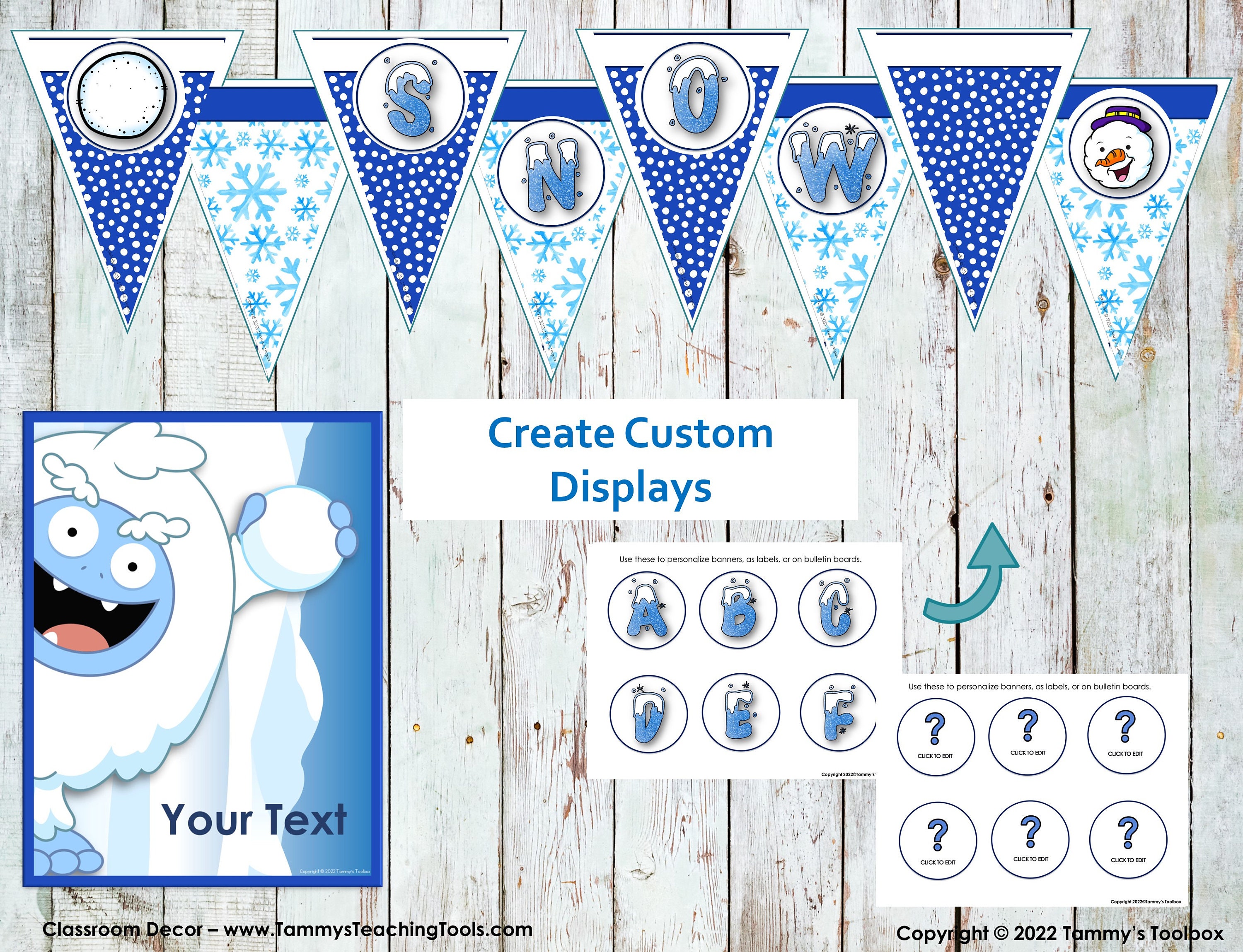 Winter Bulletin Board Kit With Writing Activities, Winter Snow ...