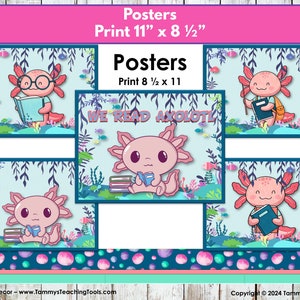 Axolotl Bulletin Board Kit, Classroom Reading Decor, Axolotl ...