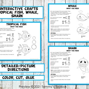 Ocean Under the Sea Theme All About Me Craft Set, Sea Life Craft, Ocean ...