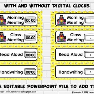 Bee Classroom Decor Calendar and Class Schedule, Bee Theme Classroom ...