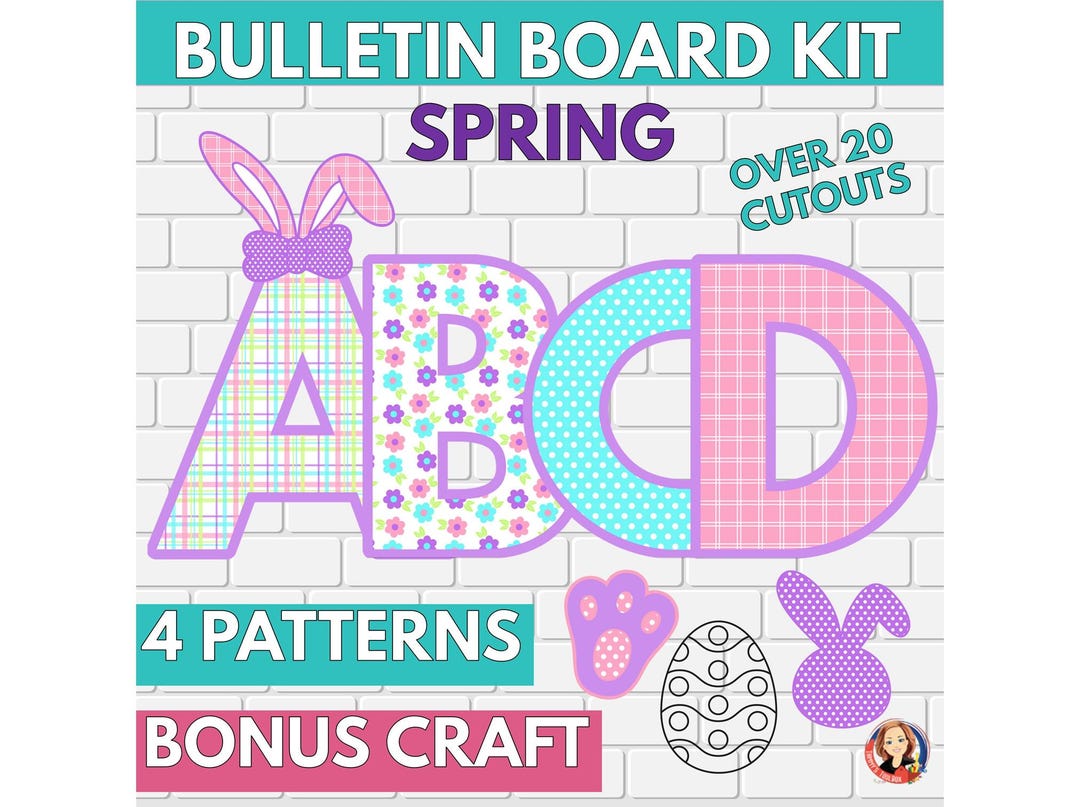 Easter Bulletin Board Kit, Printable April Classroom Decor, Spring ...