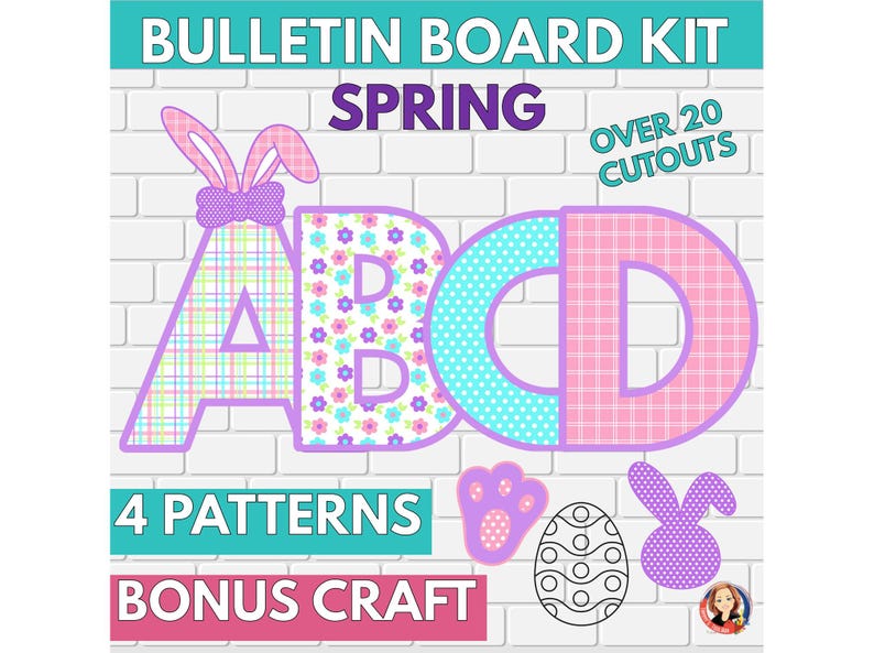 Easter Bulletin Board Kit, Printable April Classroom Decor, Spring ...