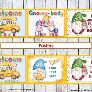 Gnome Back to School Bulletin Board and Getting to Know Me Activities ...