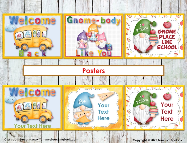 Gnome Back to School Bulletin Board and Getting to Know Me Activities ...