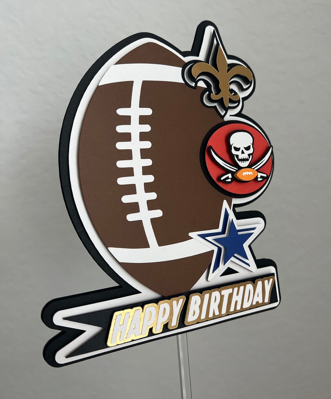 Custom 3D Football Team Cake Topper - Etsy