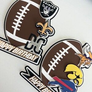 Custom 3D Football Team Cake Topper - Etsy