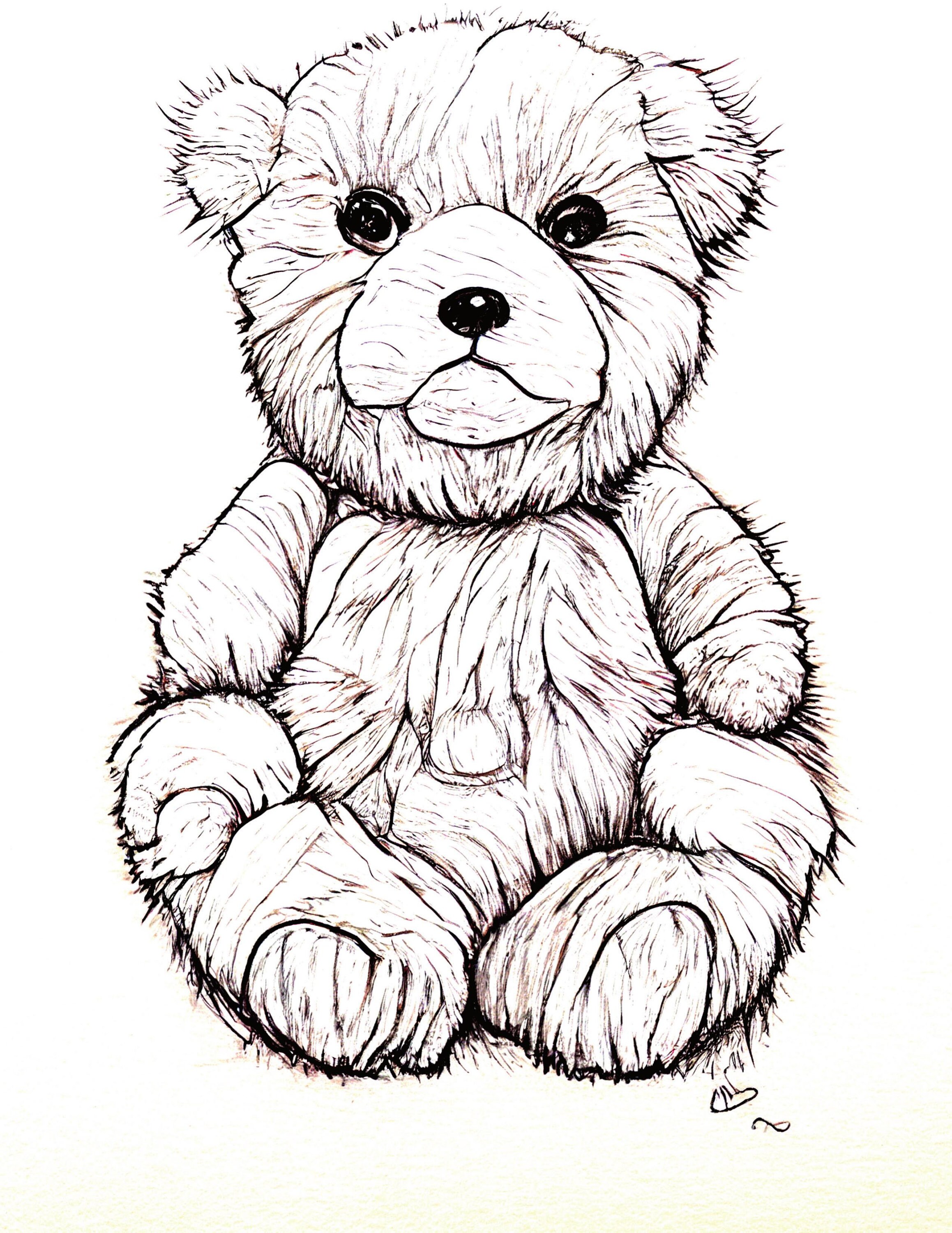 Teddy Bears Colouring Pages - Big Bundle of 10 Images to Print and ...