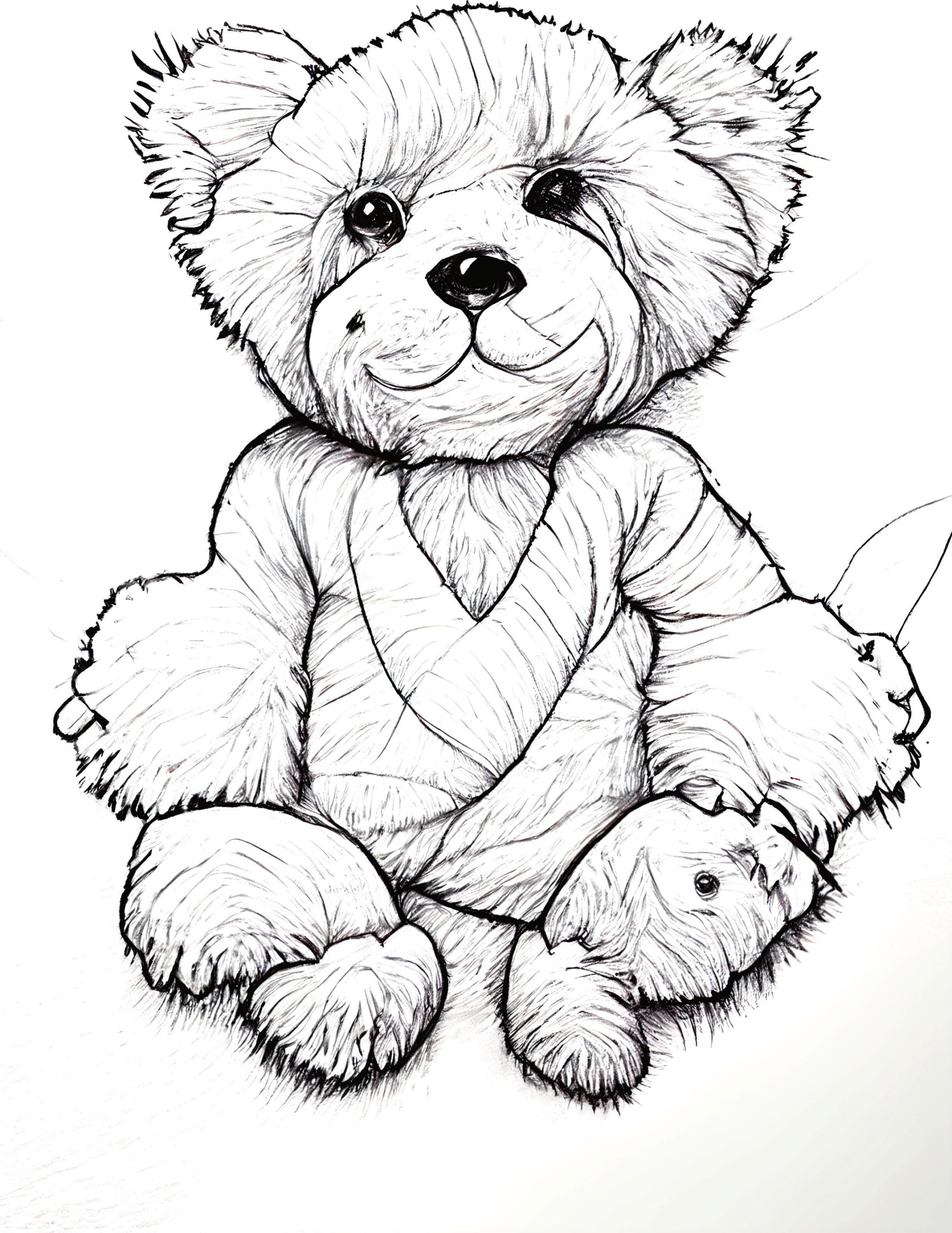 Cute Teddy Bears Coloring Pages