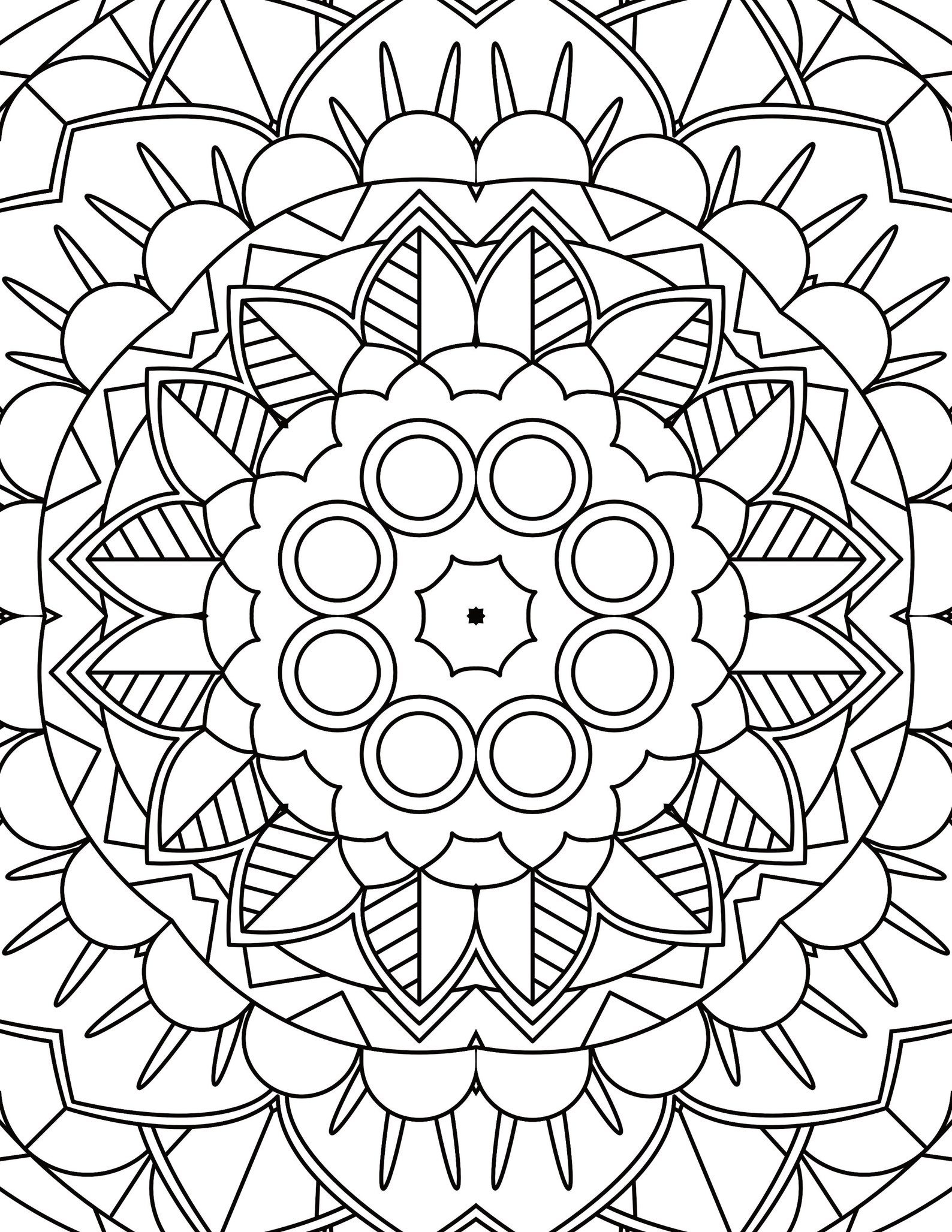 10 A4 Sized Mandala Patterns to Colour and Meditate. Adult Colouring ...