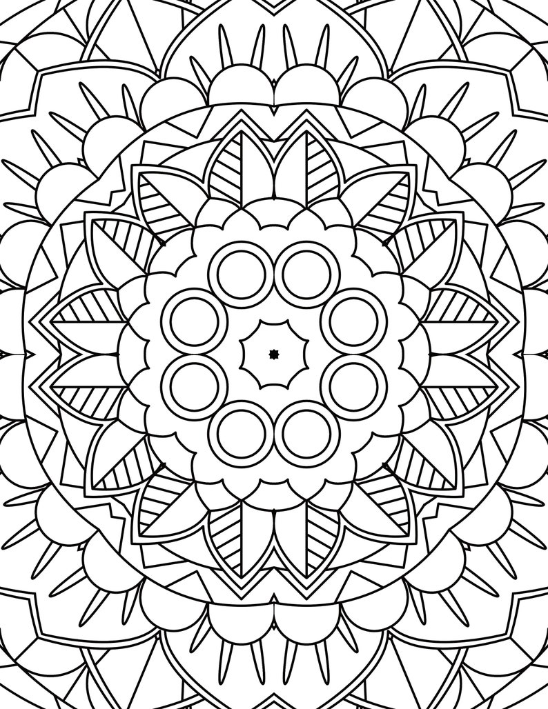 10 A4 Sized Mandala Patterns to Colour and Meditate. Adult Colouring ...