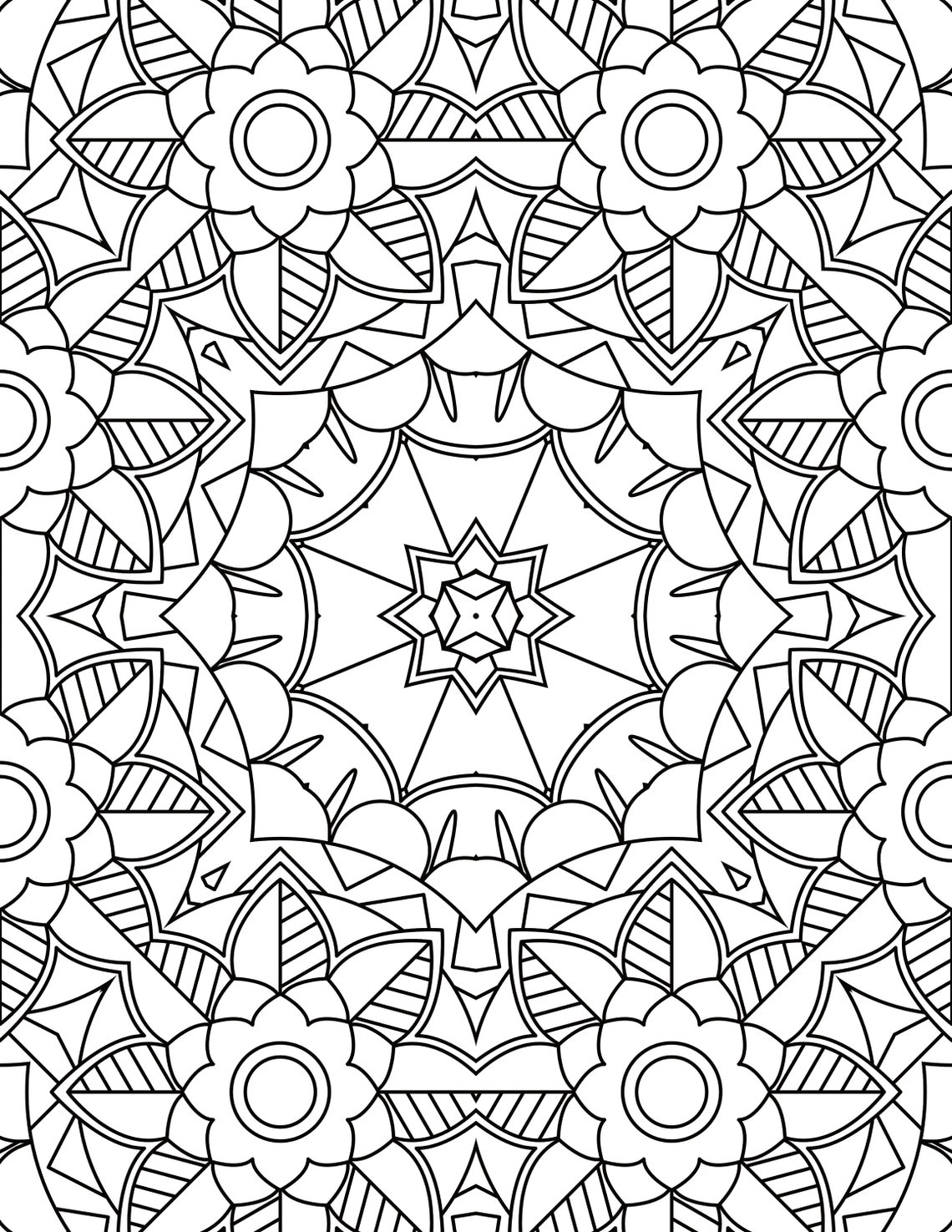 10 A4 Sized Mandala Patterns to Colour and Meditate. Adult Colouring ...