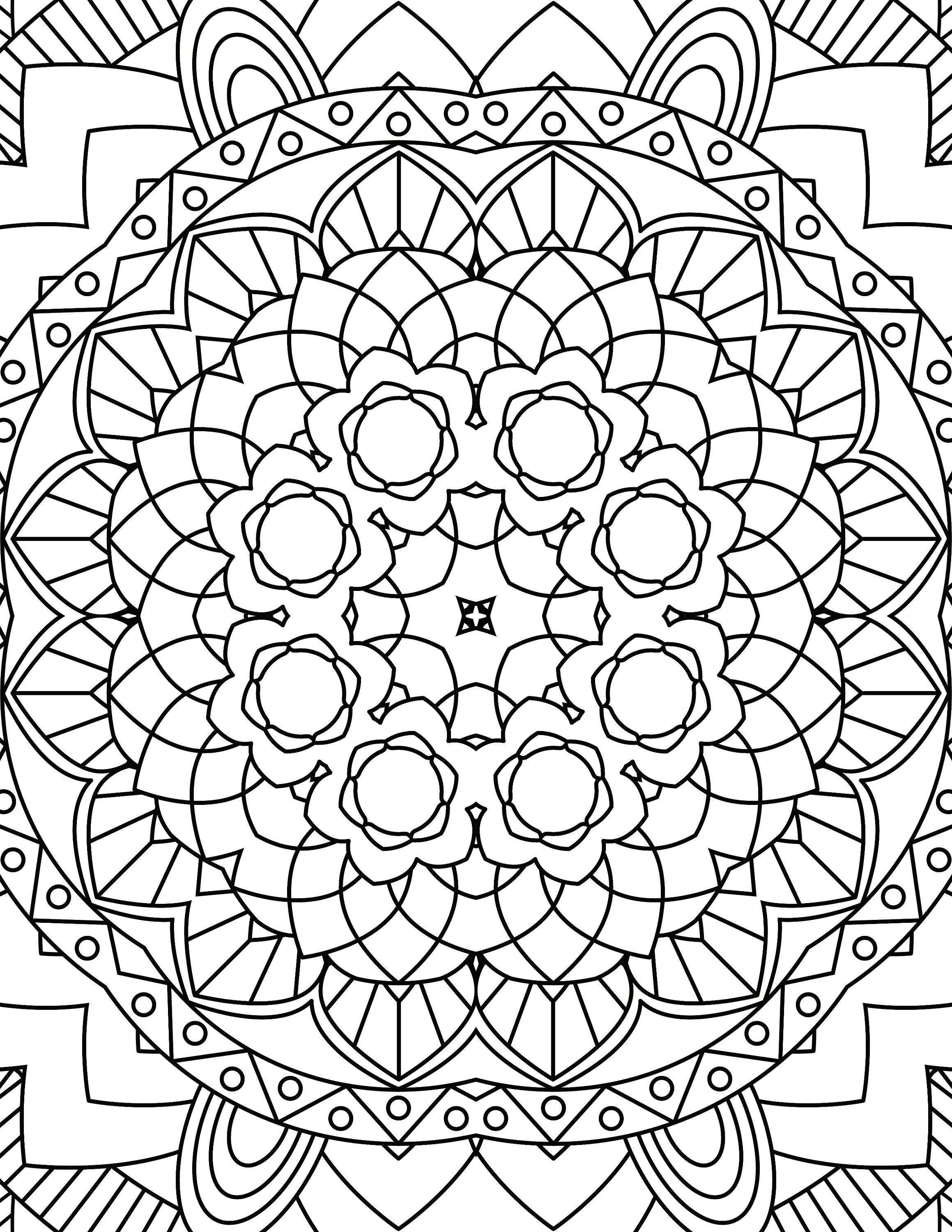 10 A4 Sized Mandala Patterns to Colour and Meditate. Adult Colouring ...