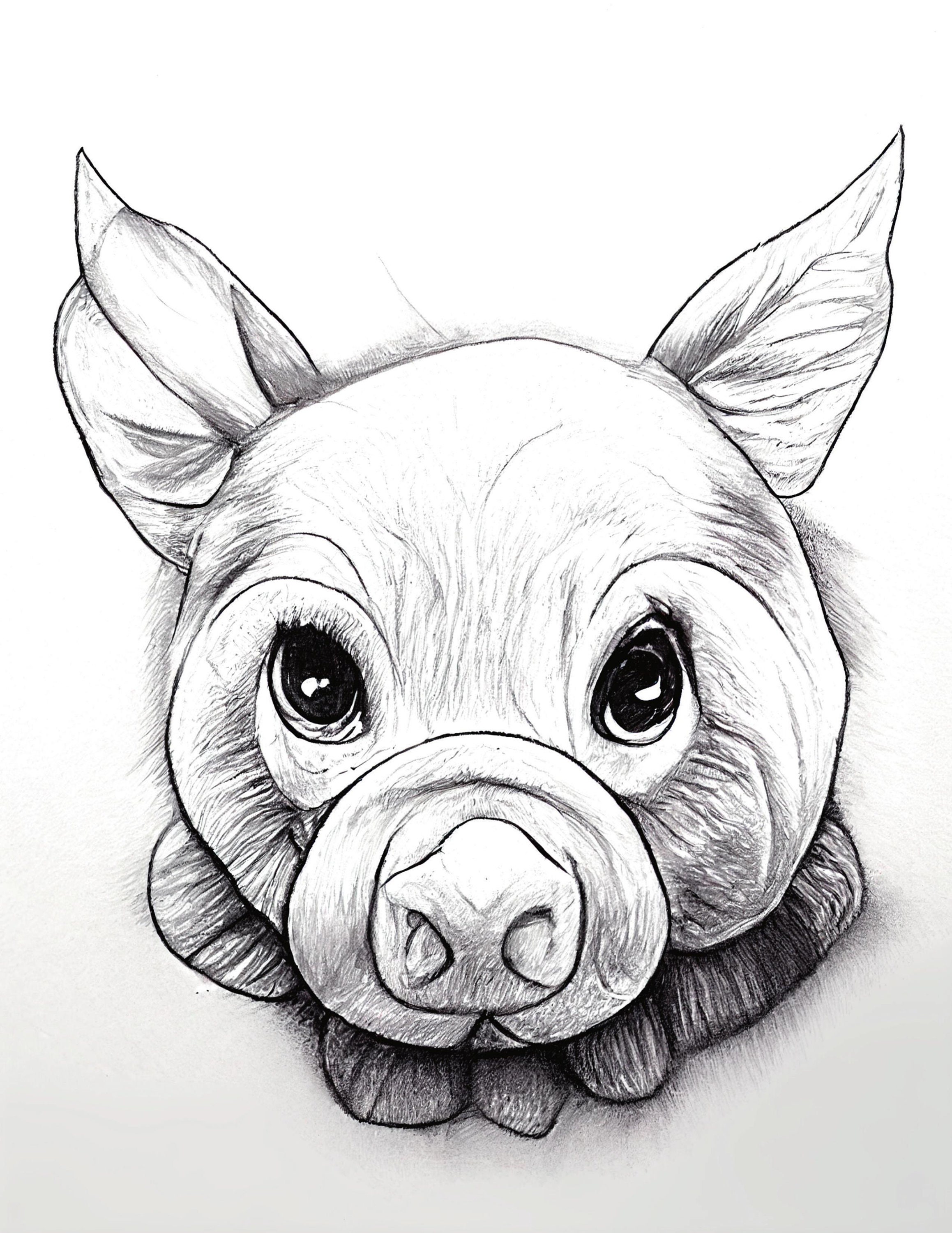 Cute Little Pigs Colouring Pages - Big Bundle of 10 Images to Print and ...