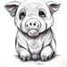 Cute Little Pigs Colouring Pages - Big Bundle of 10 Images to Print and ...