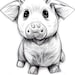 Cute Little Pigs Colouring Pages - Big Bundle of 10 Images to Print and ...