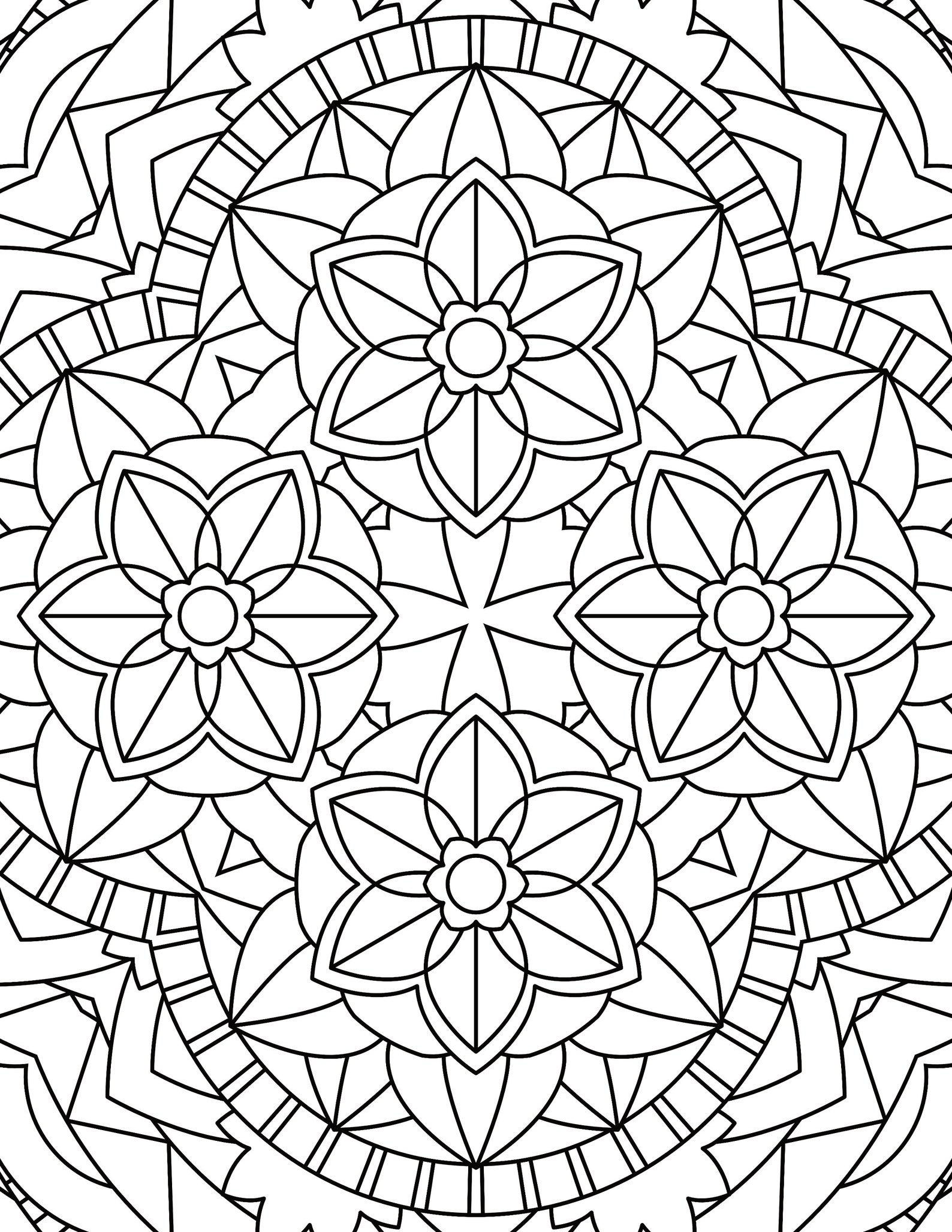 10 A4 Sized Mandala Patterns to Colour and Meditate. Adult Colouring ...