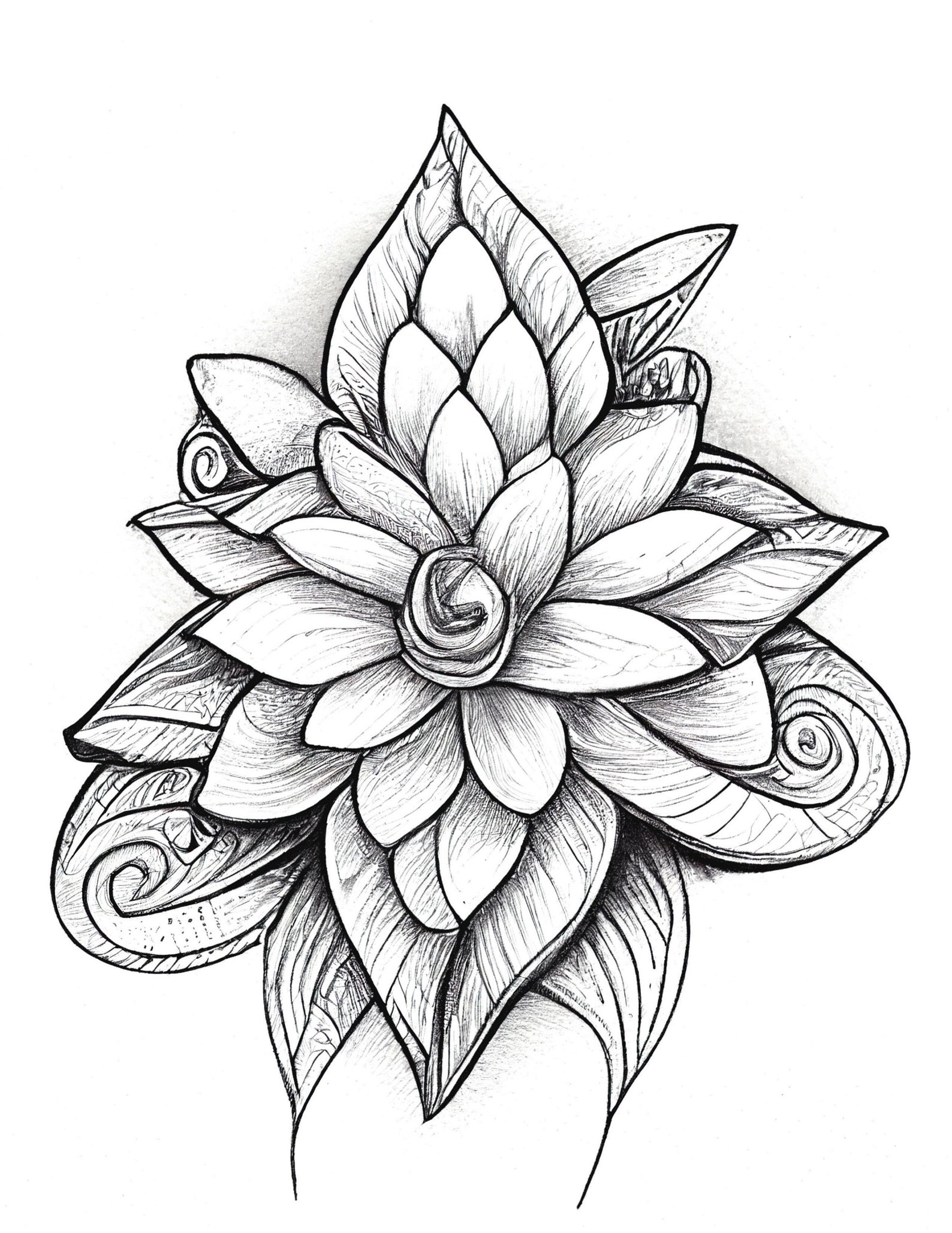 Roses and Leaves Colouring Pages - Big Bundle of 10 Images to Print and Colour. Easy Download ...
