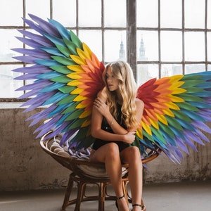 Large Rainbow Pride Wings for Photo Shoot Party,colorful Angel Wings ...