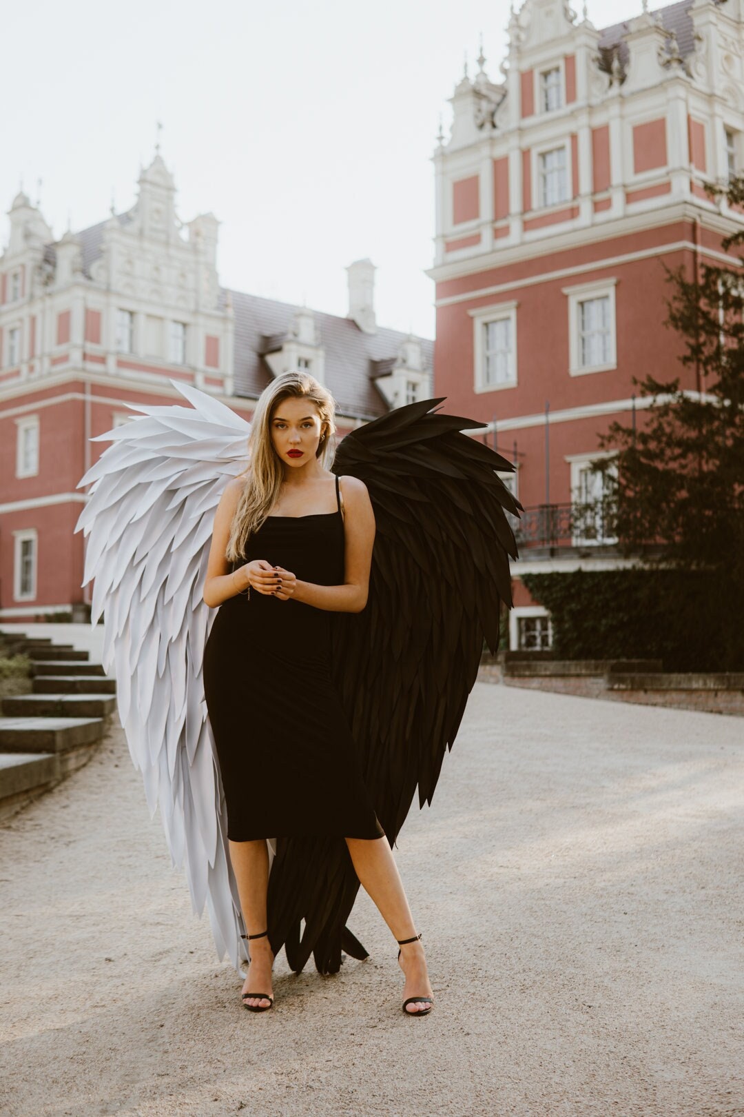 Black and White Angel Wings Cosplay Costume - Etsy