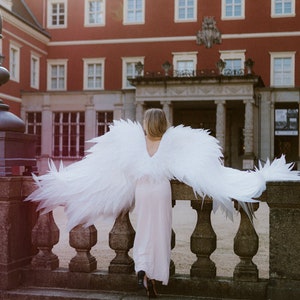 White Angel Dance Wings Costume for Photo Shoot Woman, Moving Wings ...