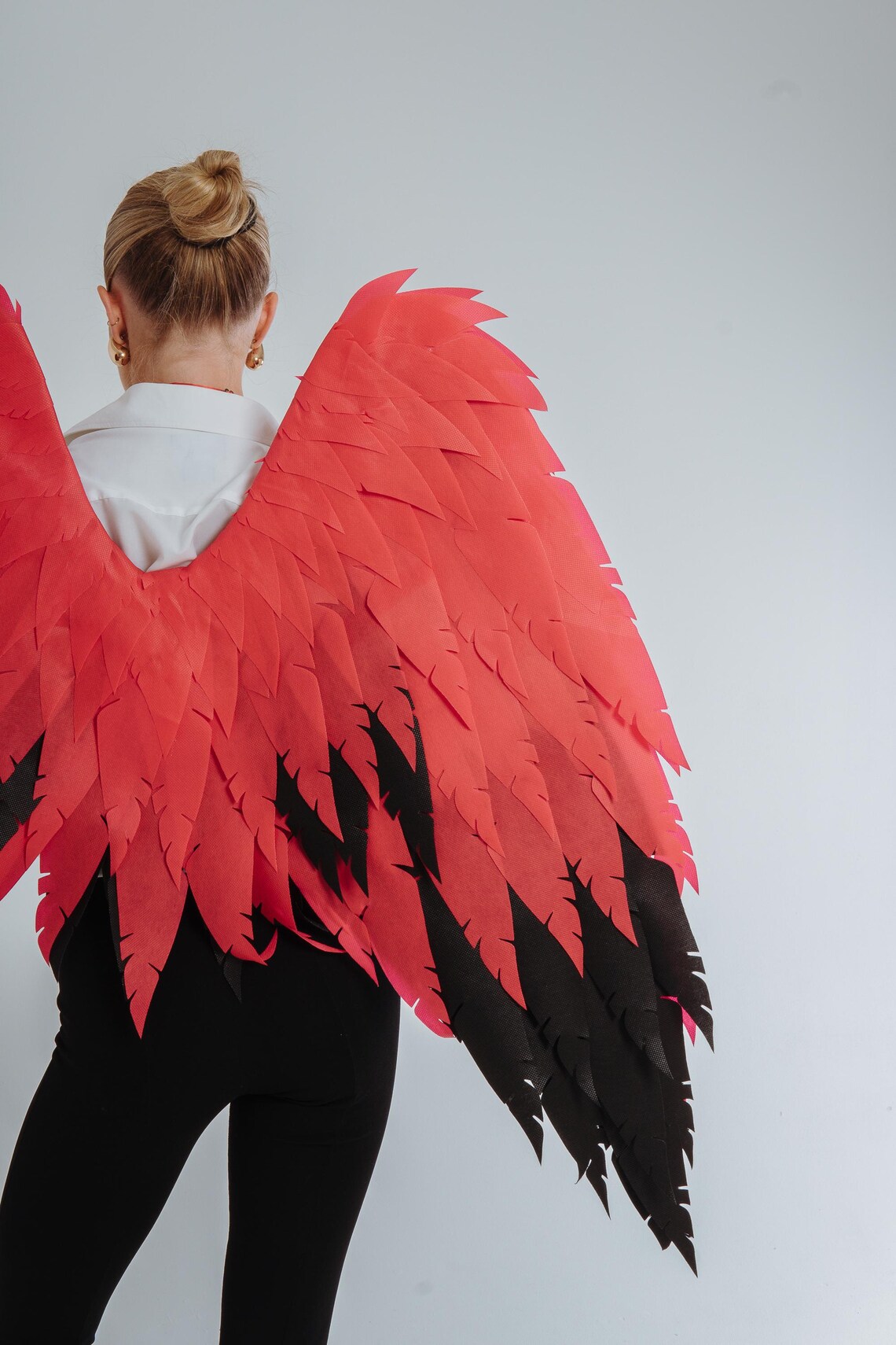 Cosplay Husk Wings, Black With Red Wings, Huzbin Hotel Wings Cosplay ...