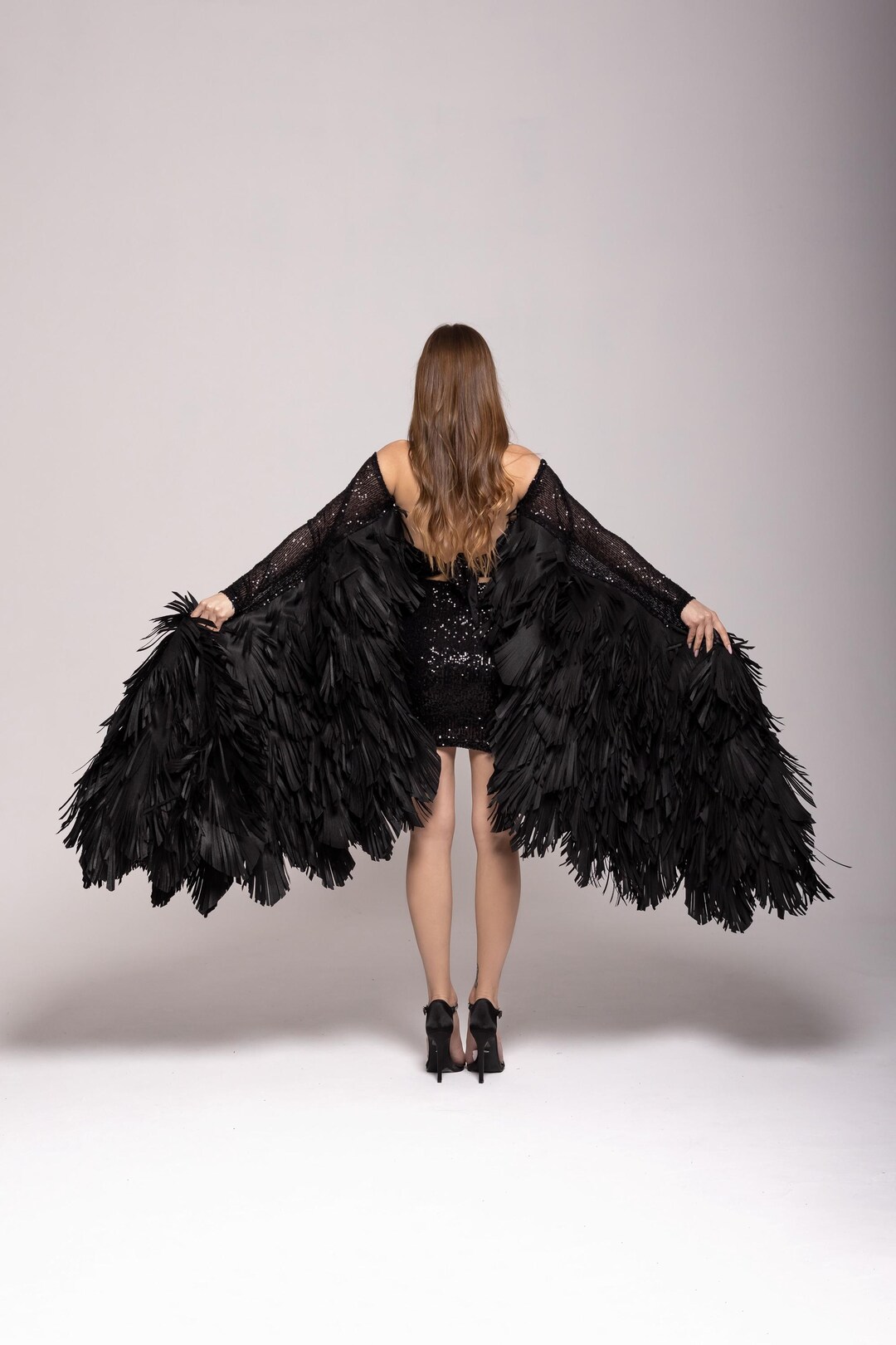 Black Hand Wings for Dancing, Flexible Black Angel Wings, Dance Costume ...