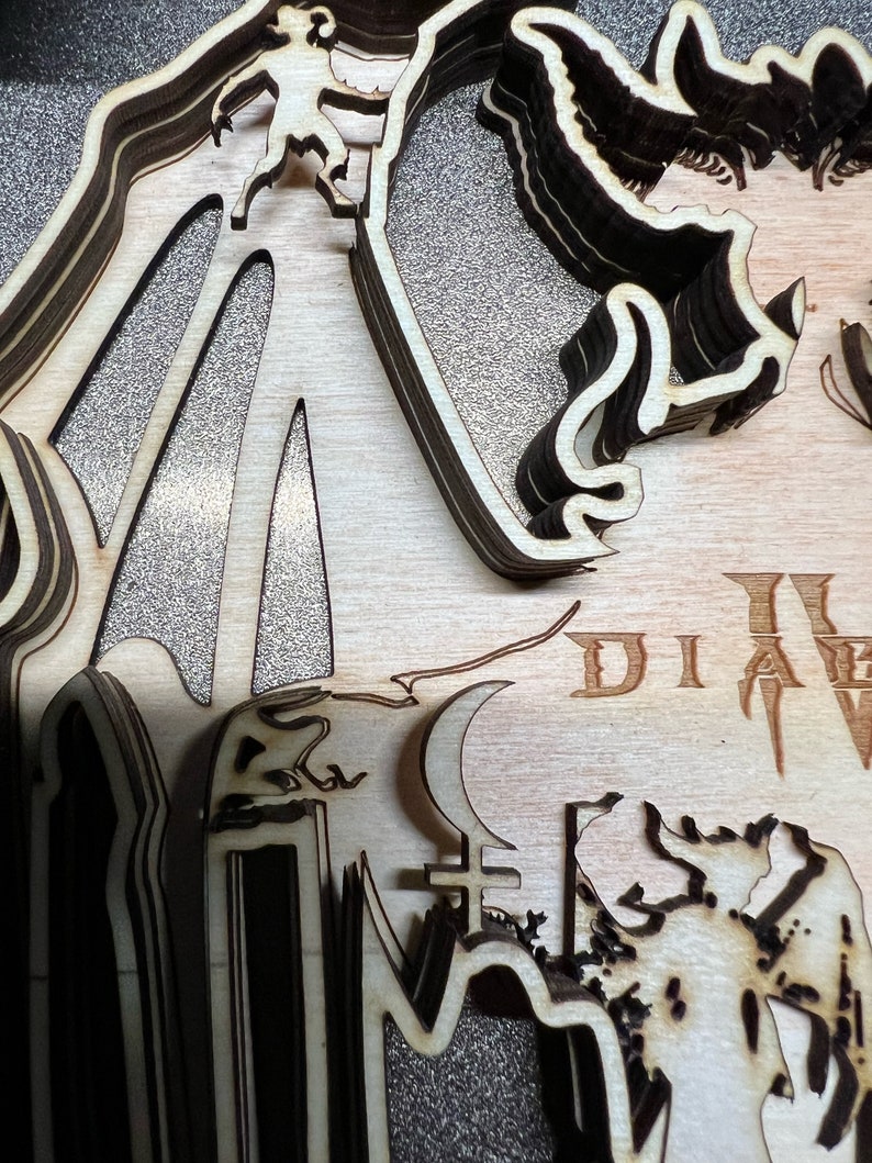 Diablo 4 Multi Layer File SVG DXF AI and Light Burn Download Only ...