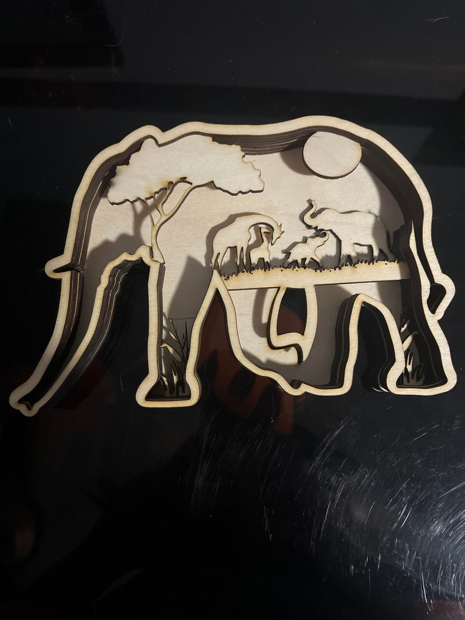 Multi Layer Elephant Digital File Download AI DXF SVG Lightburn - Etsy