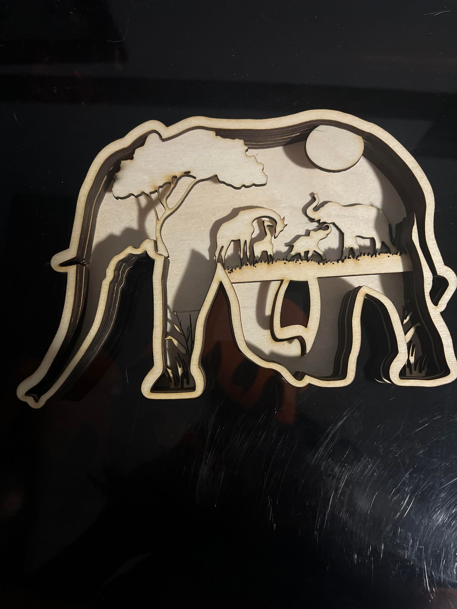 Multi Layer Elephant Digital File Download AI DXF SVG Lightburn - Etsy