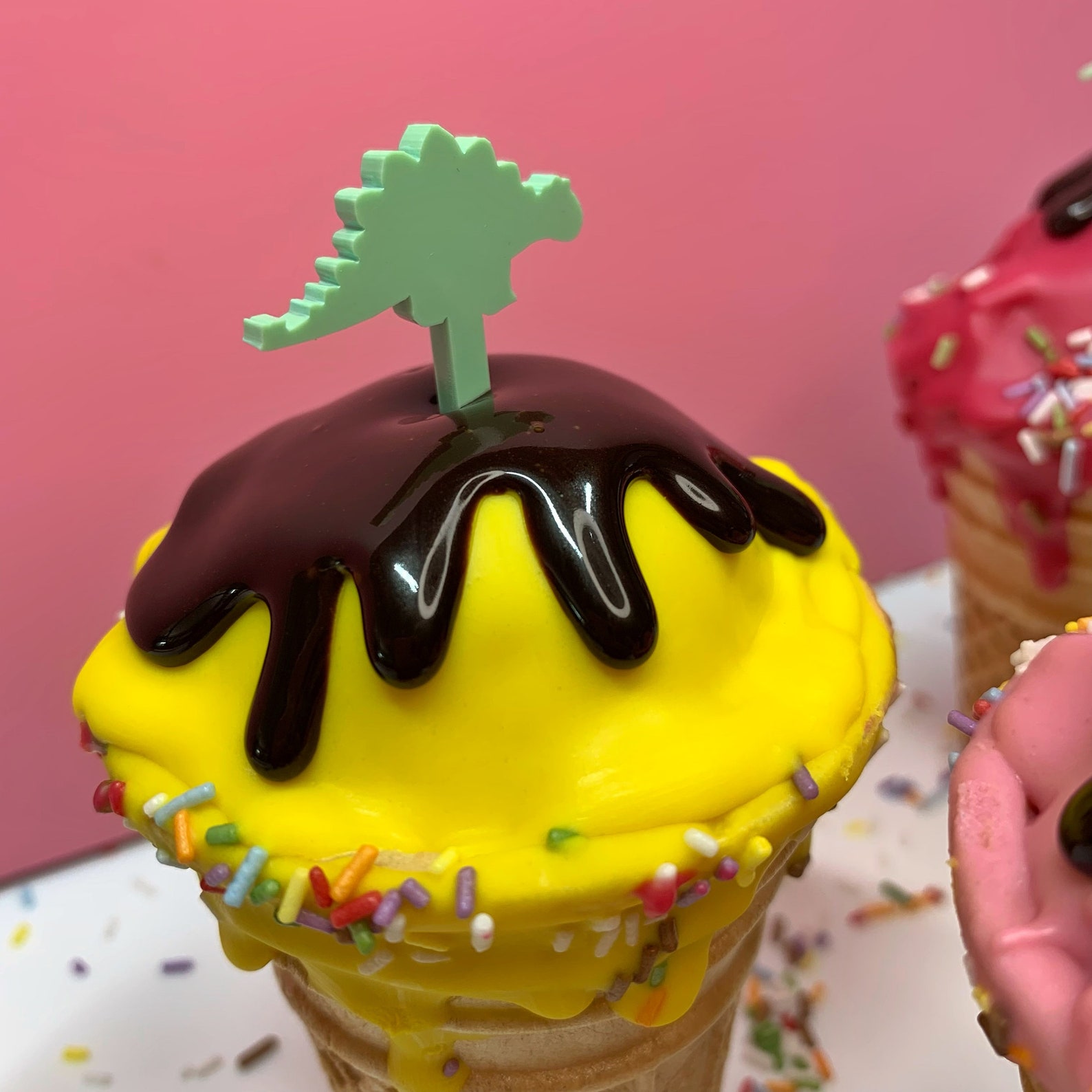 5er Set Dino Mini-Topper Cupcakes Cakesicles Donuts 5er - Etsy.de