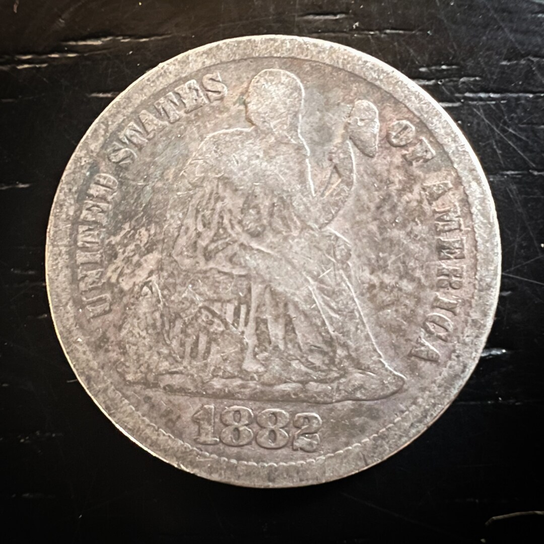 1882 Silver Seated Liberty Dime KM A92 Good - Etsy