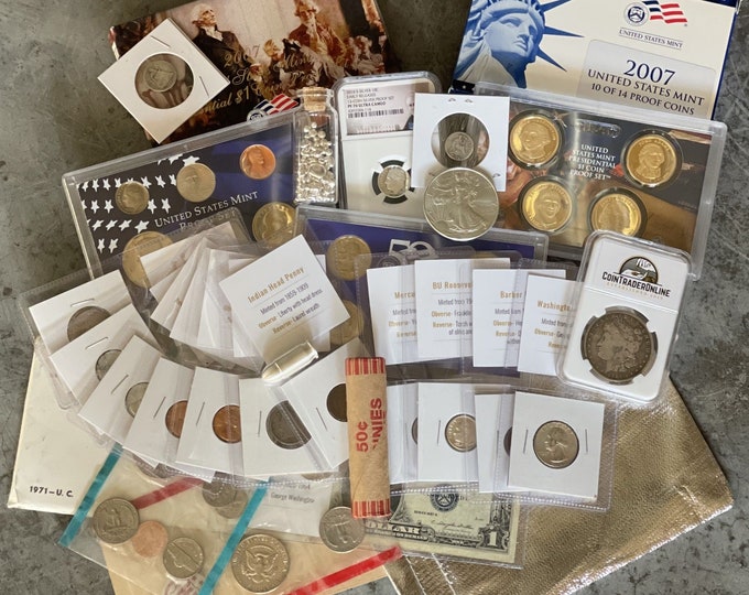 U.S. Coins & Currency Starter Lot Mixed Vintage Rare Coins - Etsy
