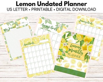 Lemon Calendar - Etsy