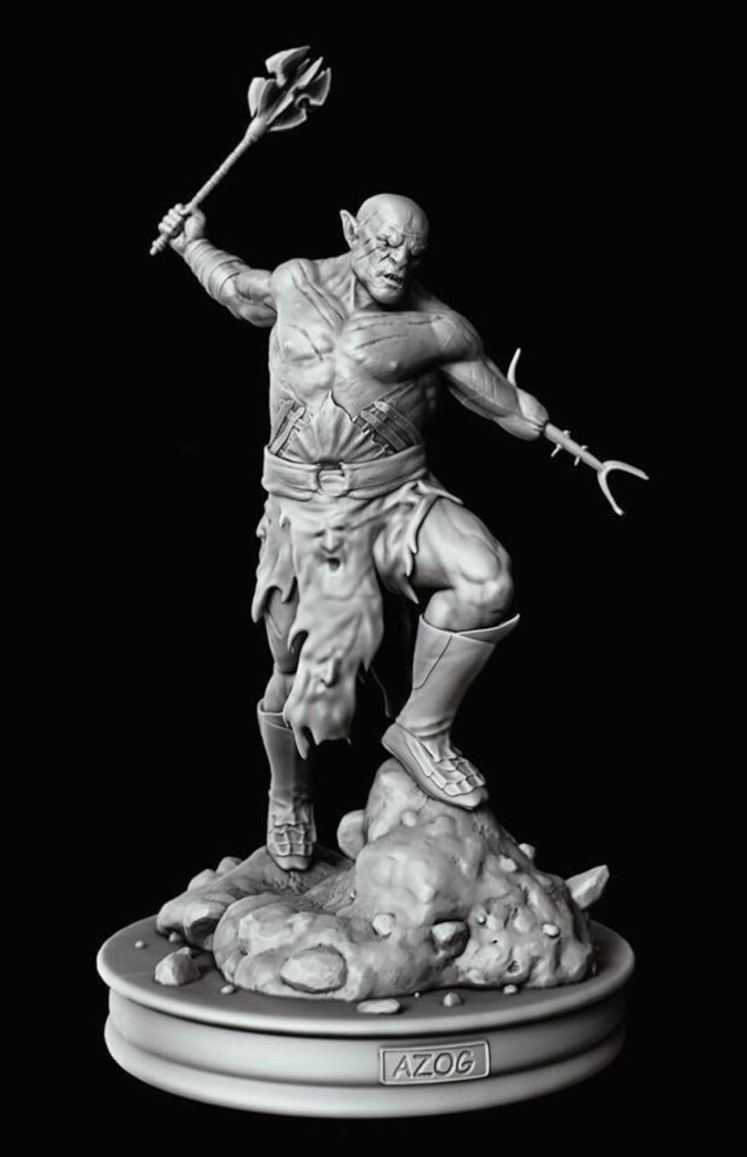 Azog Lotr 3D STL File - 3D Design 3D Printer Azog STL - Etsy