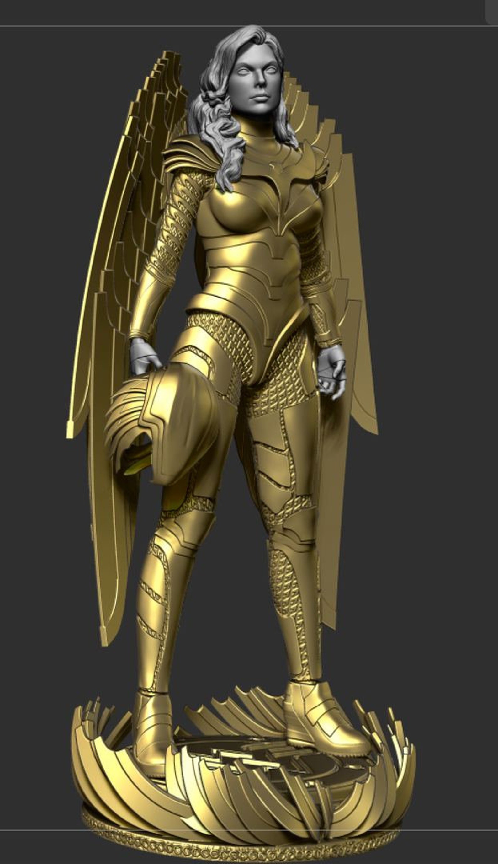 Wonder Woman Standing Pose 3D STL File - 3D Design 3D Printer Wonder ...