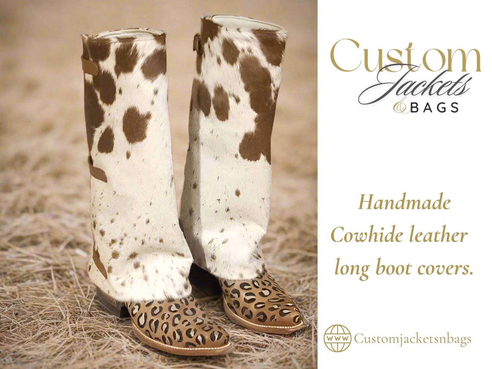 Cowhide Cowboy Boots Cover | Handmade Cowhide Boot Covers for Cowgirls ...