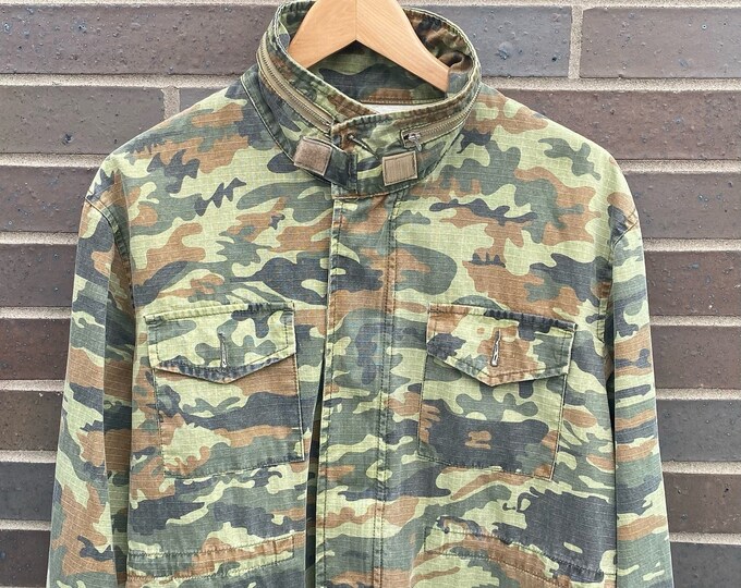 Vintage Stussy Military Camouflage Field Jacket / Vintage Army ...