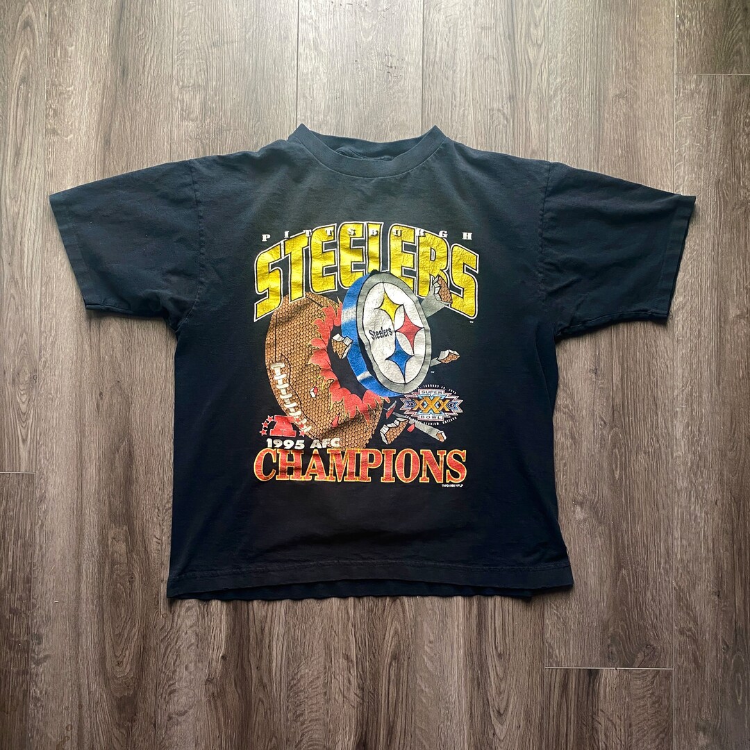 Vintage 1995 Pittsburgh Steelers Graphic T-shirt / AFC Championship ...