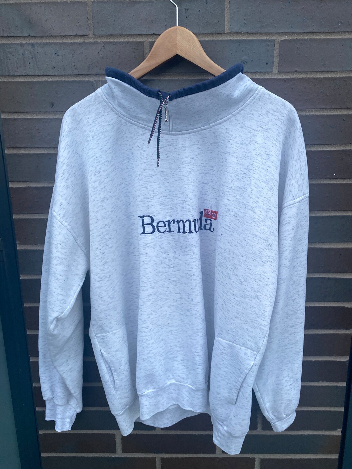Vintage 90s Bermuda Embroidered Crewneck / Streetwear / Made in USA ...