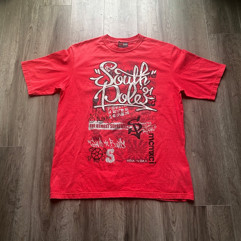 Vintage Y2K South Pole Graphic T Shirt / Vintage T Shirt / Streetwear / Graphic Tee / 2000s ...