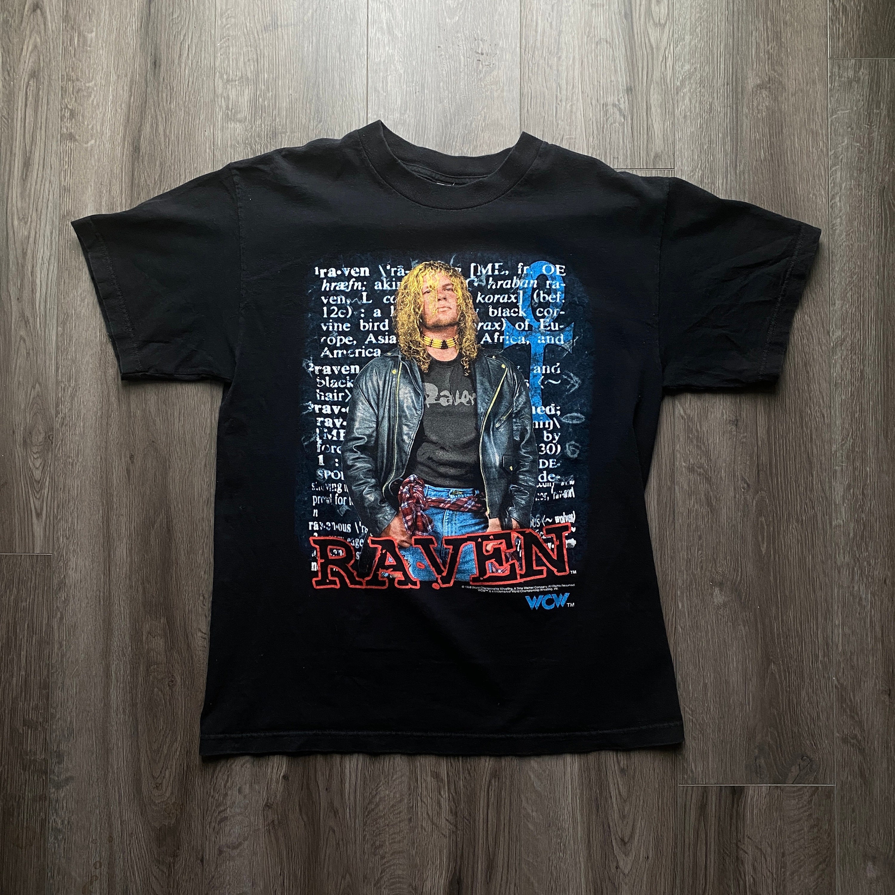 Vintage 1998 WCW Raven Wrestling T-shirt / Vintage 90s Pro Wrestling ...
