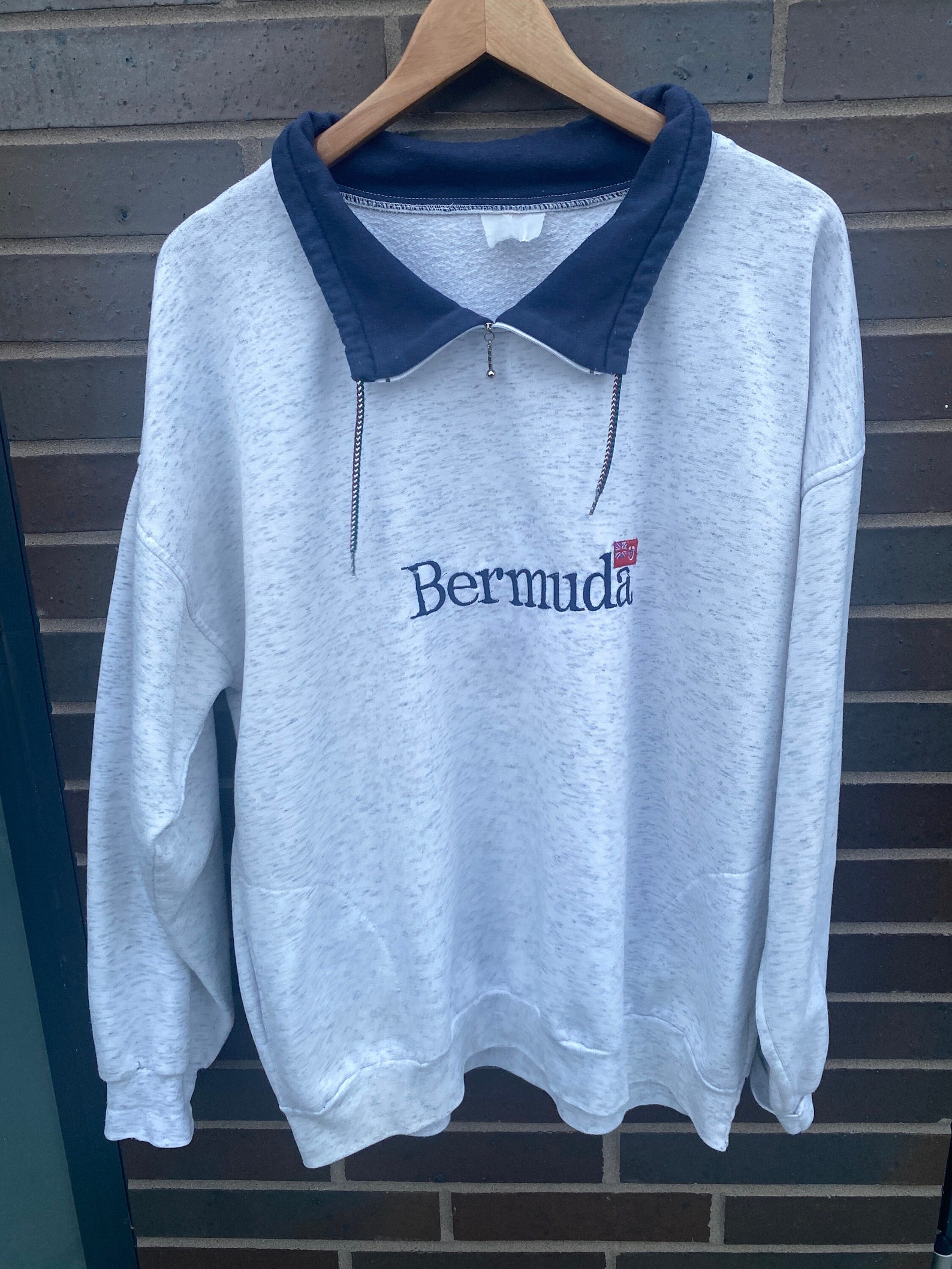 Vintage 90s Bermuda Embroidered Crewneck / Streetwear / Made in USA ...