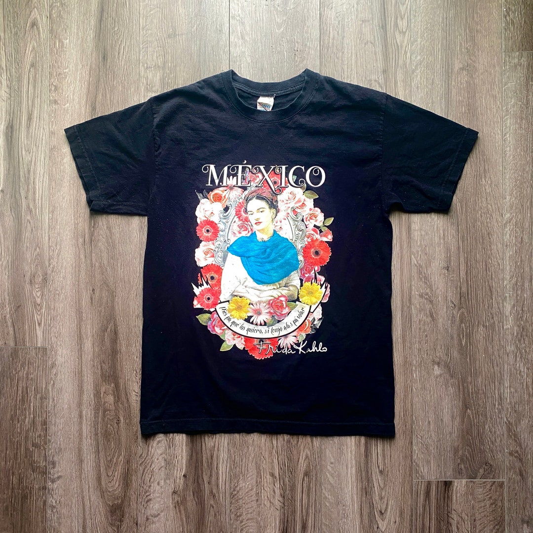 Vintage 90s Frida Khalo Mexico Graphic T-shirt / Vintage Mexico T-shirt ...