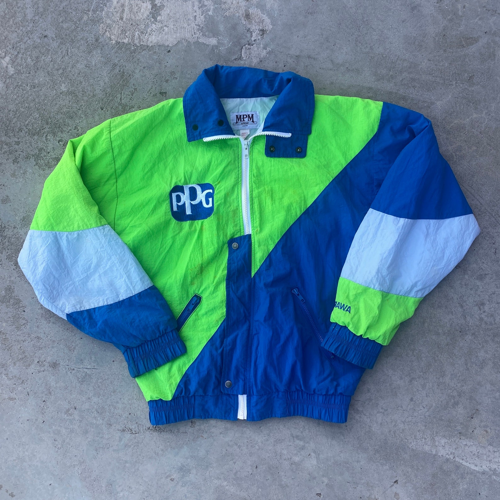 Vintage 80s PPG Oshawa Windbreaker Jacket / 1980s Retro Jacket ...