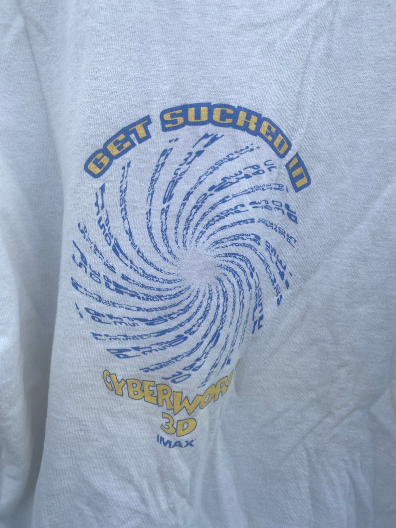 Vintage Y2K Cyberworld 3D IMAX Graphic T-shirt / Streetwear / Retro ...