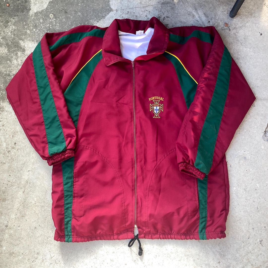 Vintage 2002 Portugal Warmup Track Jacket / Soccer Training Jacket ...