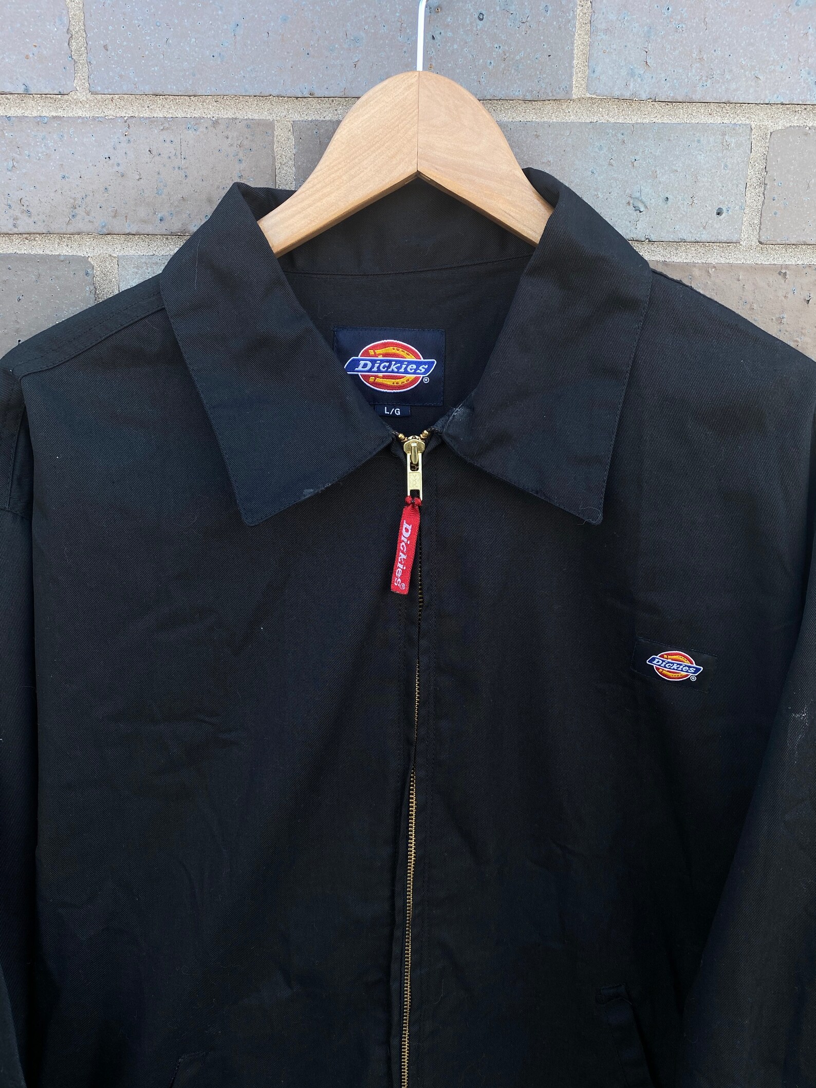 Vintage 90s Dickies Black Work Jacket / Patchwork / Vintage Denim ...