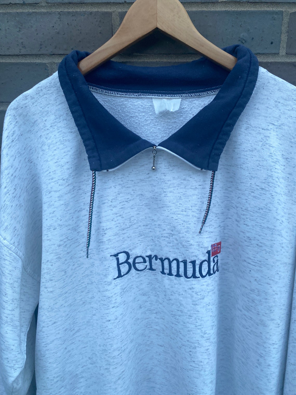 Vintage 90s Bermuda Embroidered Crewneck / Streetwear / Made in USA ...