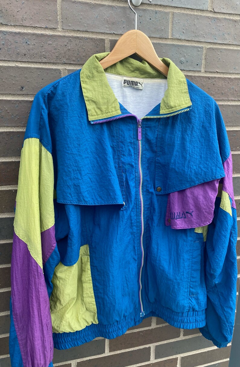 Vintage 90s Puma Full Zip Windbreaker Jacket / 1990s Puma / - Etsy Canada